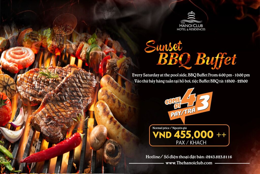 Sunset BBQ Buffet Dinner – The Hanoi Club